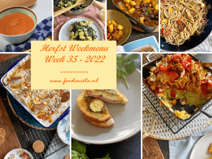 Weekmenu Week 35 - Wat eten we deze week? – Foodinista