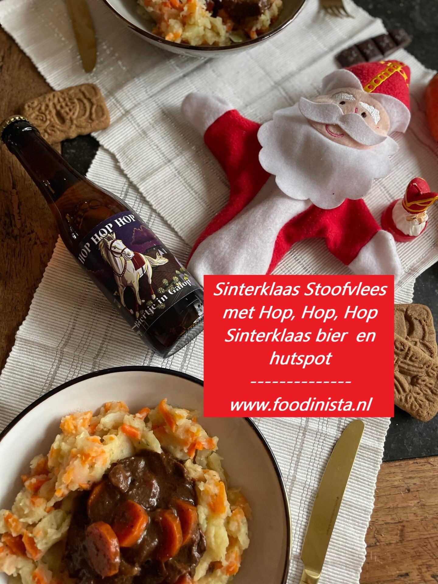 Sinterklaas stoofvlees recept met Hop Hop Hop Sinterklaas bier