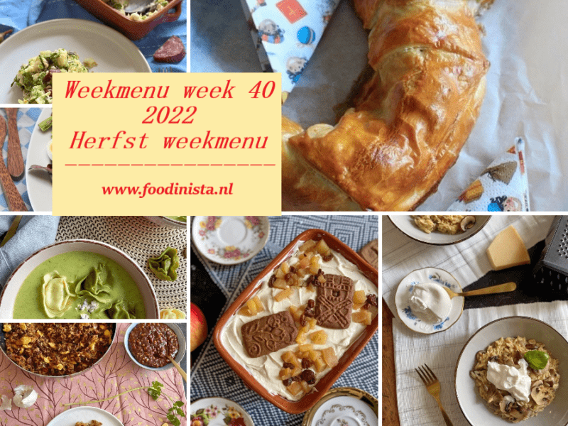 Weekmenu Week 40 2022 - Wat eten we deze week? – Foodinista