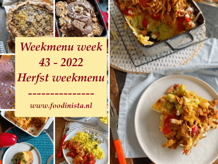 Weekmenu Week 43 2022 - Wat eten we deze week? – Foodinista