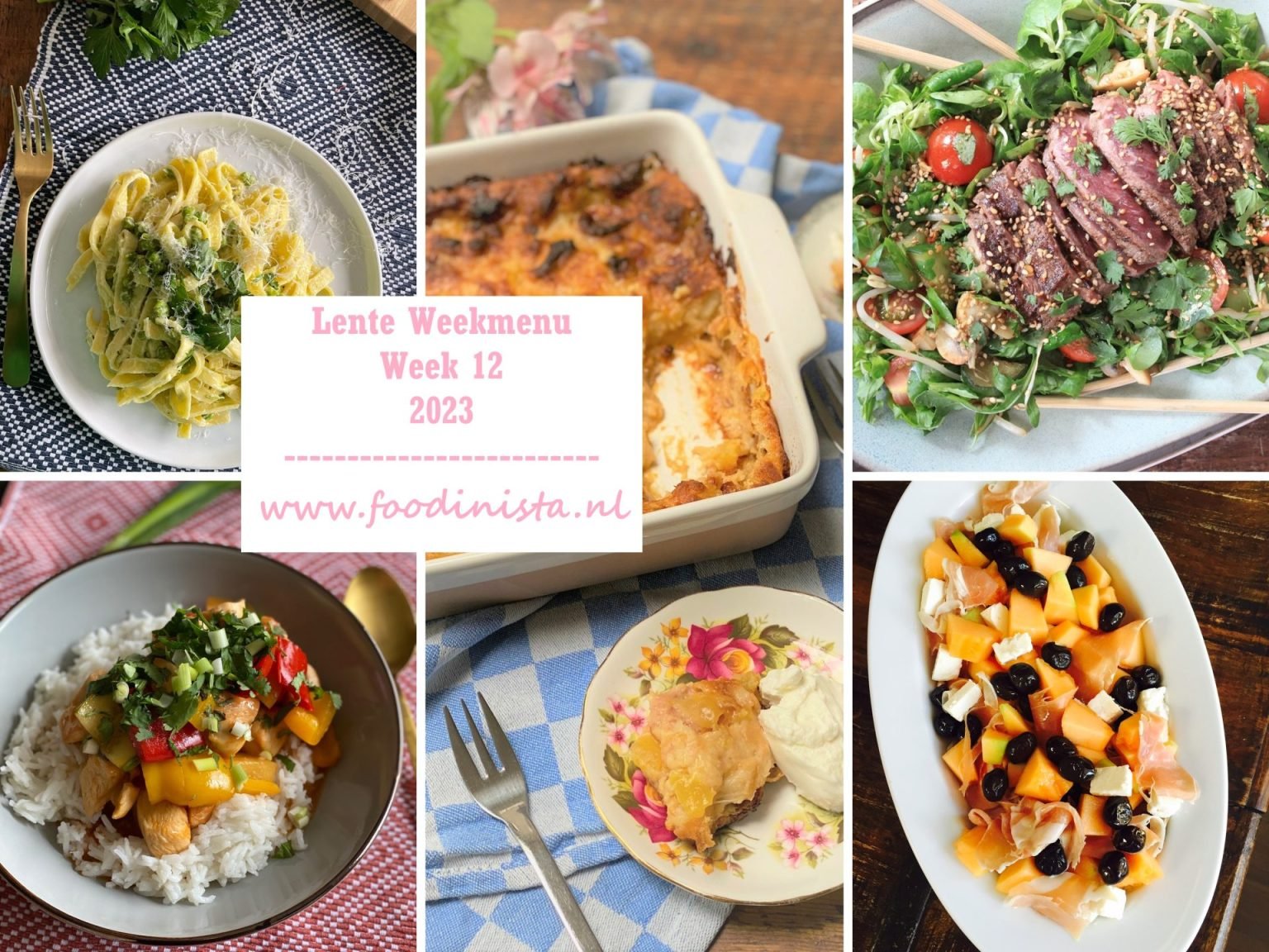 Lente Weekmenu Week 12 - Wat eten we? – Foodinista
